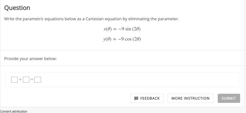 Solved Write the parametric equations below as a Cartesian | Chegg.com