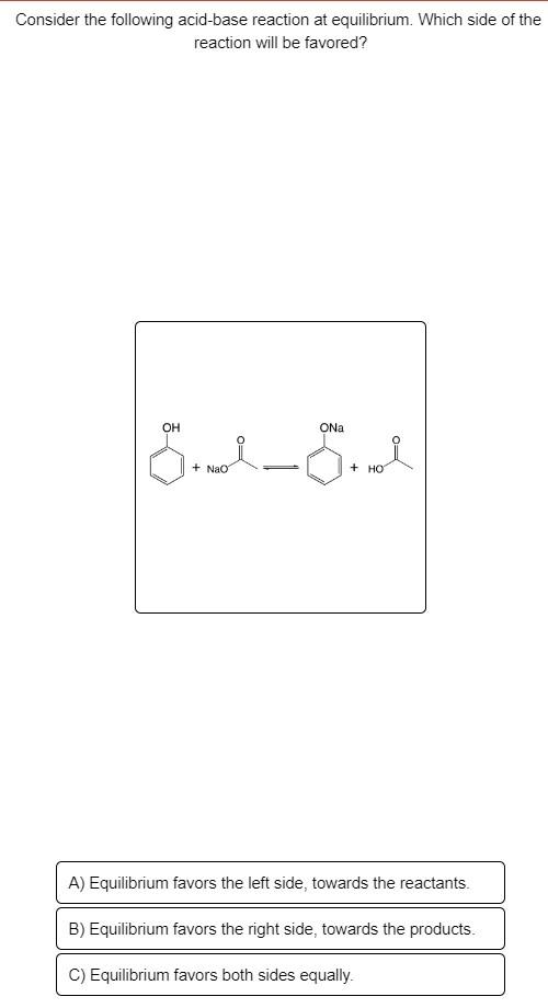 Solved Consider the following acid-base reaction at | Chegg.com