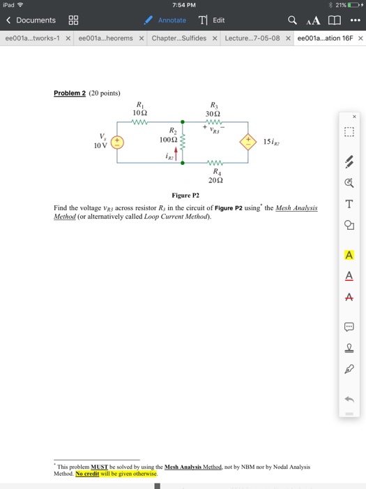 Solved Find the voltage v_R3 across resistor R_3 in the | Chegg.com