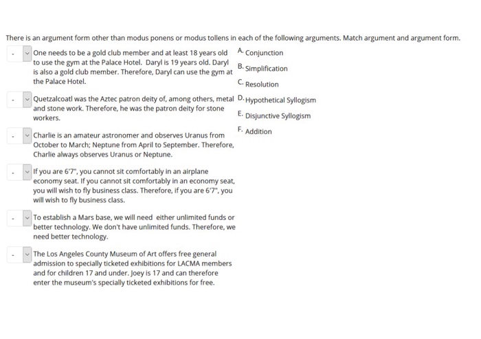Solved There is an argument form other than modus ponens or | Chegg.com