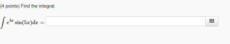 Solved (4 points) Find the integral. 3. sin(52)dx = | Chegg.com