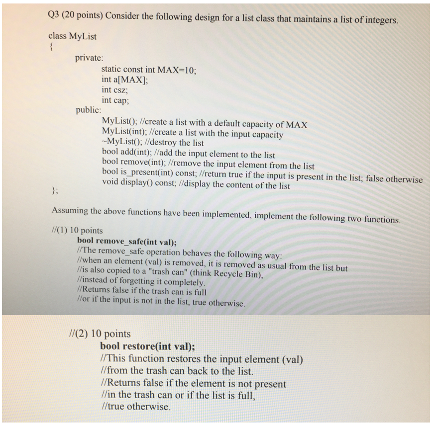 Solved Q3 (20 points) Consider the following design for a | Chegg.com
