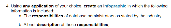 Solved 4. Using any application of your choice, create an | Chegg.com