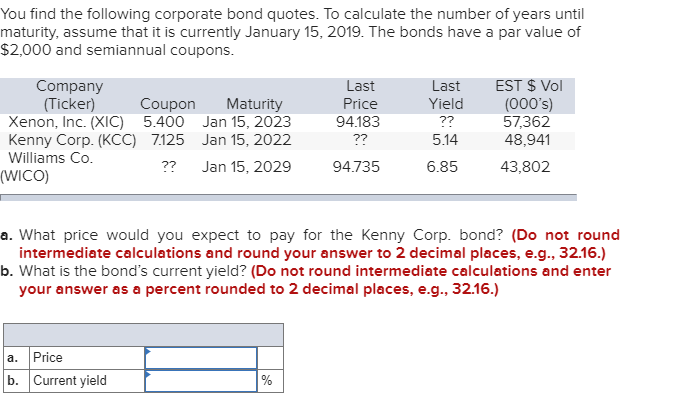 Solved You find the following corporate bond quotes. To | Chegg.com