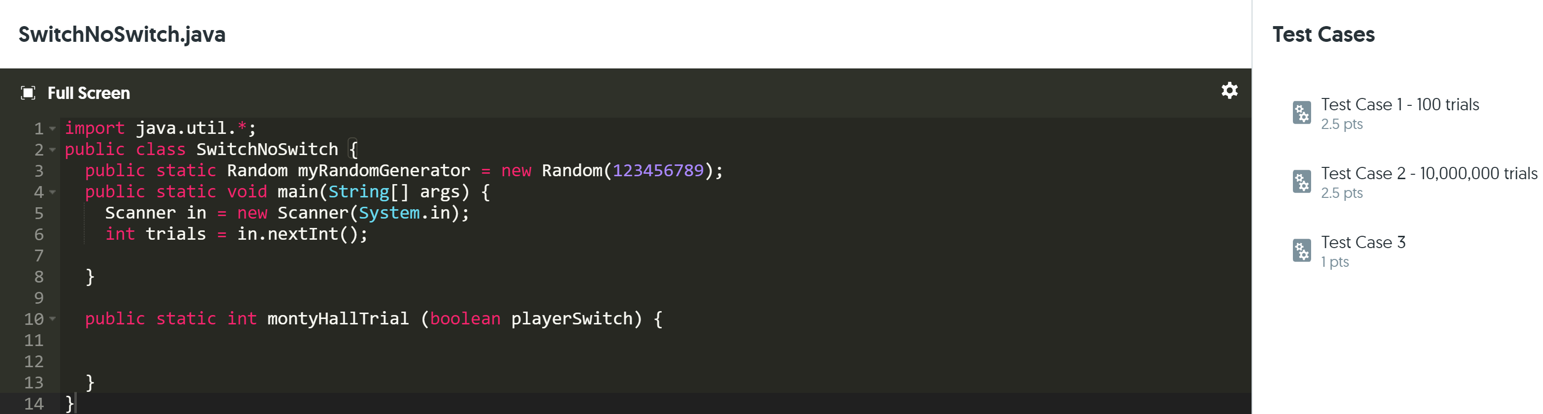 Solved Add code to the following JAVA file below. Consider | Chegg.com
