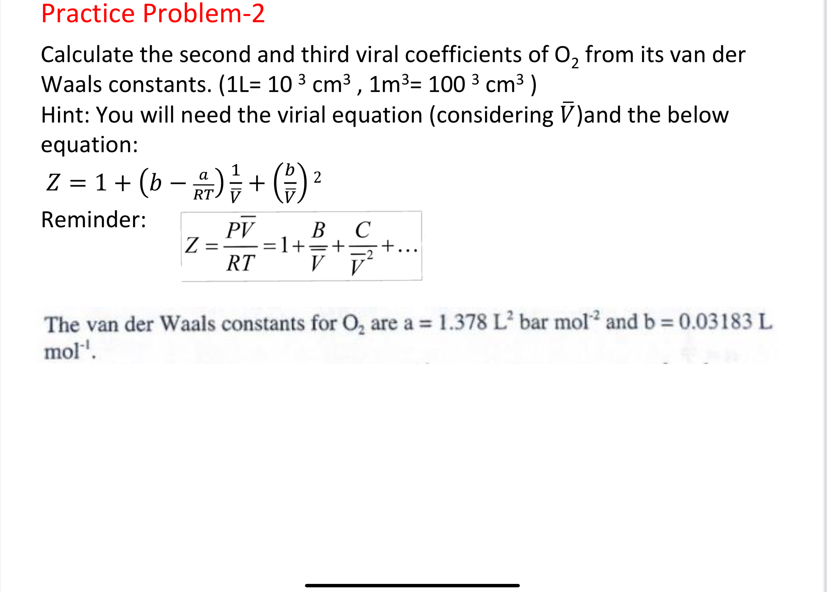 Solved Practice Problem-2Calculate the second and third | Chegg.com