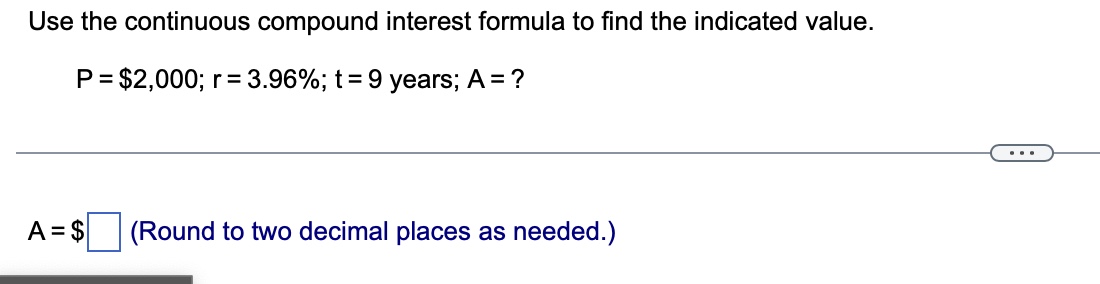 Solved question 2 ﻿Use the continuous compound interest | Chegg.com