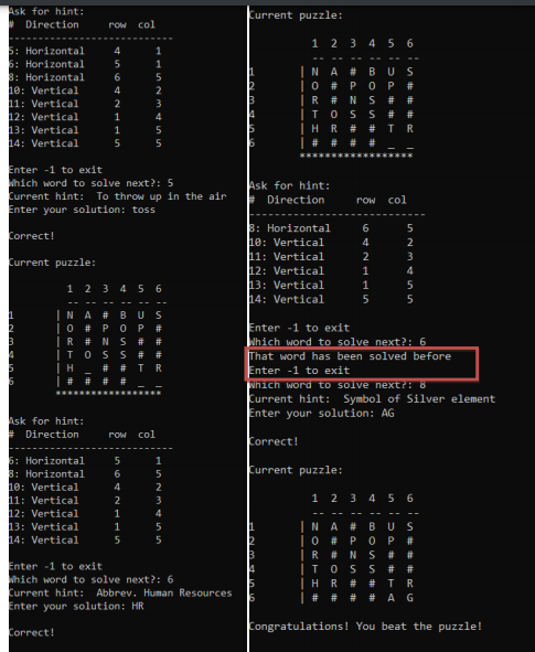 Solved PUZZLE SOLVER(C PROGRAMMING LANGUAGE) You are going | Chegg.com