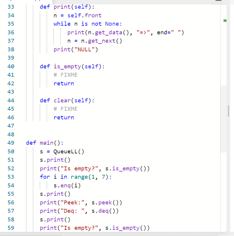 Solved Problem 3: Queue-LL Given a queue defined by a front | Chegg.com