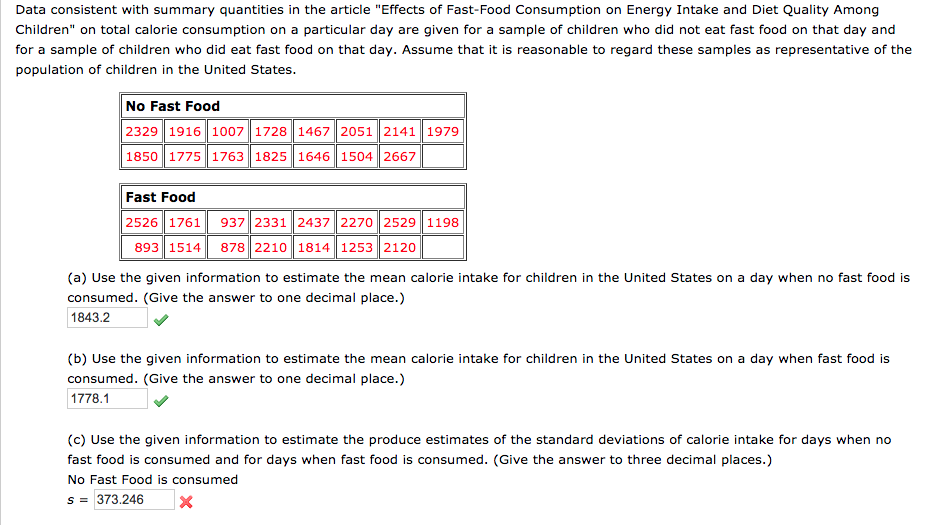Solved Data consistent with summary quantities in the | Chegg.com