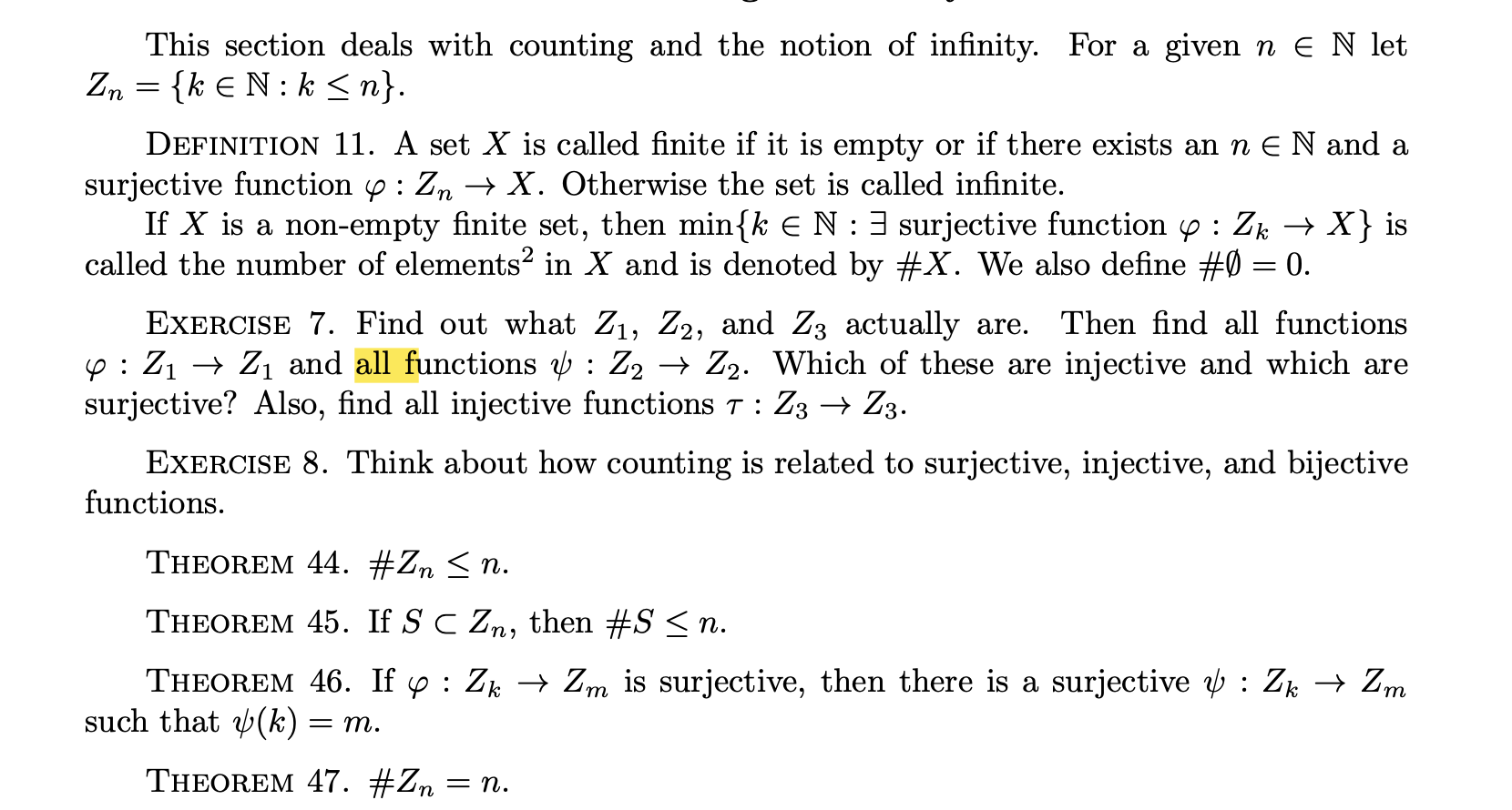 Solved THEOREM 48. Suppose X is a non-empty finite set. If | Chegg.com