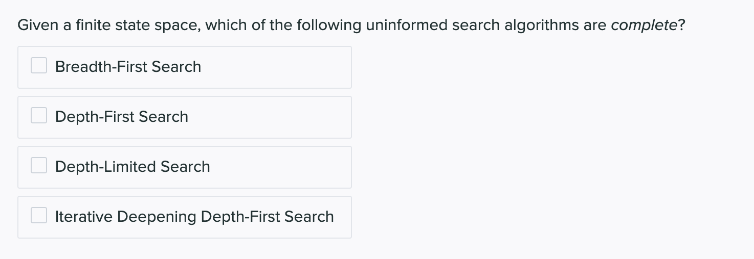 Solved Given a finite state space, which of the following | Chegg.com