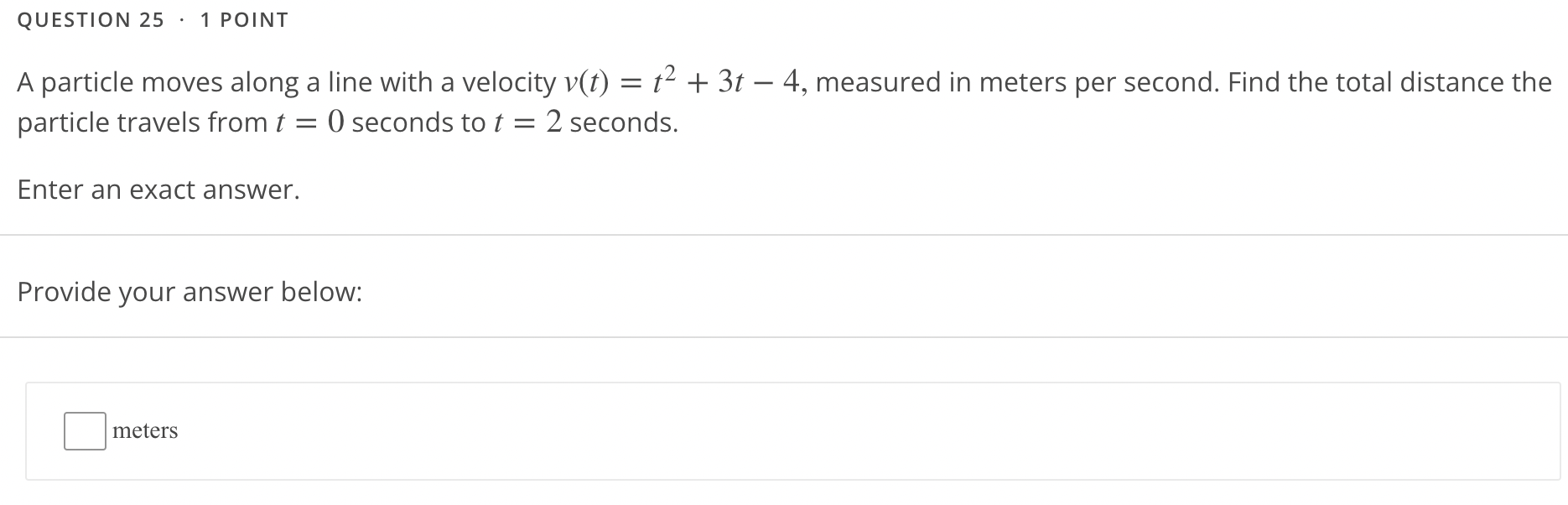 Solved A particle moves along a line with a velocity | Chegg.com