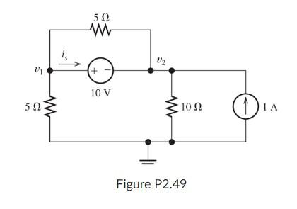 Solved The sum of the currents physically entering node V1 | Chegg.com
