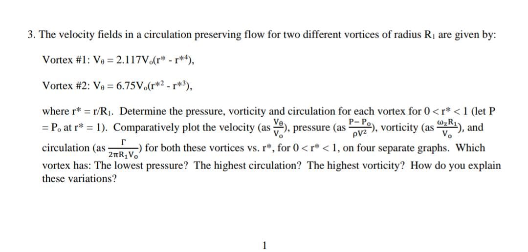 Solved .The velocity fields in a circulation preserving flow | Chegg.com