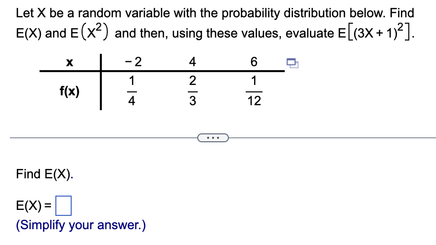 Solved Let X be a random variable with the probability | Chegg.com