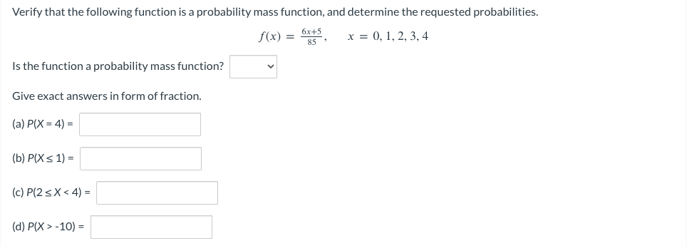 Solved Verify that the following function is a probability | Chegg.com Solved Verify that the following function is a probability | Chegg.com