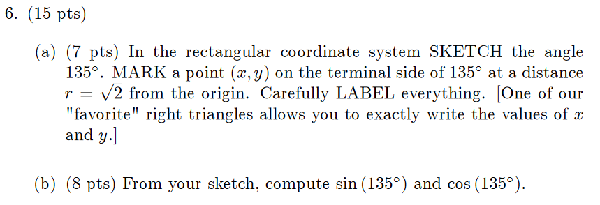 Solved (a) (7 pts) In the rectangular coordinate system | Chegg.com