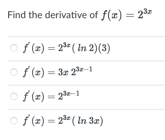 Solved D The Derivative Of F X 23x
