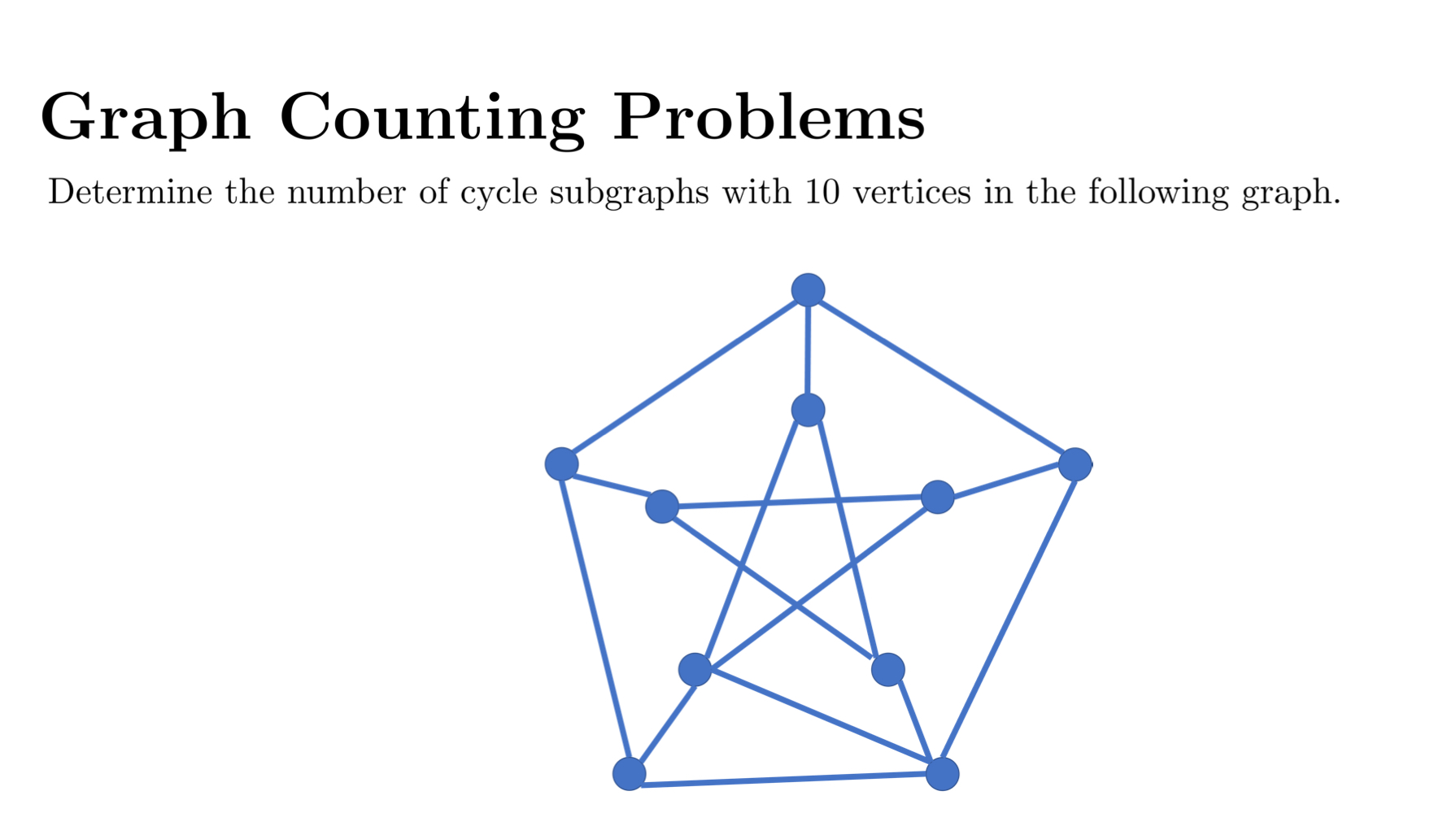 Solved Graph Counting ProblemsDetermine the number of cycle | Chegg.com
