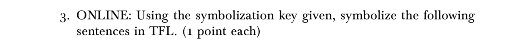 Solved 3. ONLINE: Using the symbolization key given, | Chegg.com