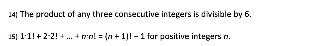 Solved 14) The product of any three consecutive integers is | Chegg.com