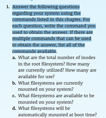 Solved 1. ﻿Answer the following questions regarding your | Chegg.com
