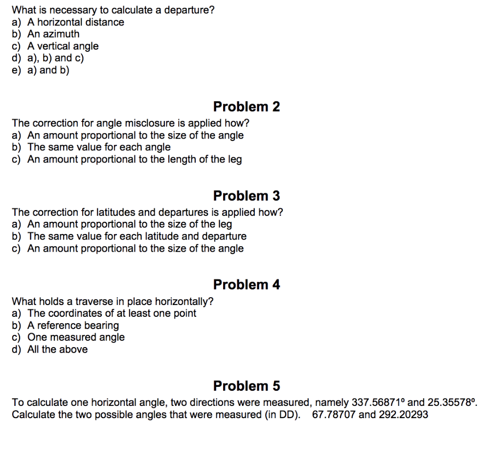Solved What is necessary to calculate a departure? a) A | Chegg.com