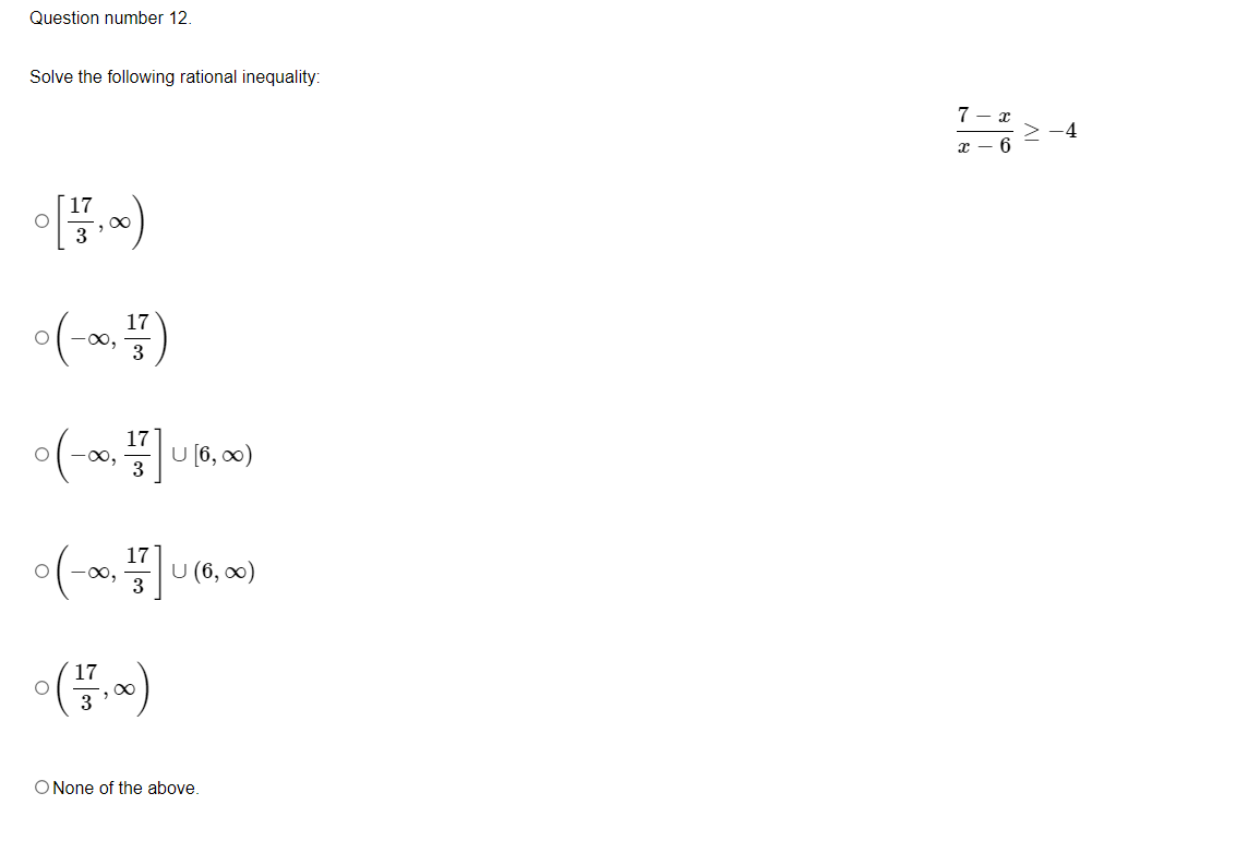 Solved Question number 12.Solve the following rational | Chegg.com
