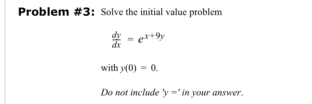 Solved Problem #3: Solve the initial value | Chegg.com