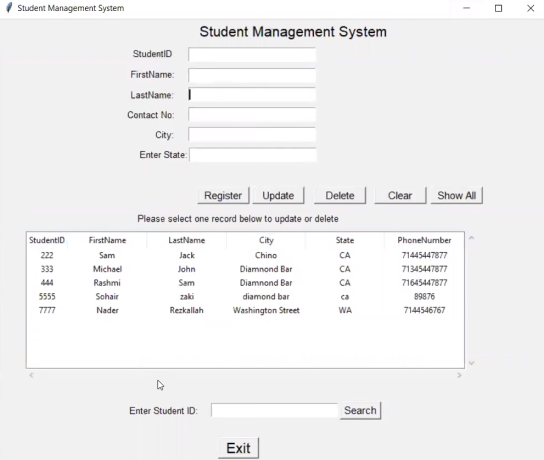 Create any SQLite database and table using python. | Chegg.com