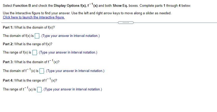 Solved Select Function B And Check The Display Options 
