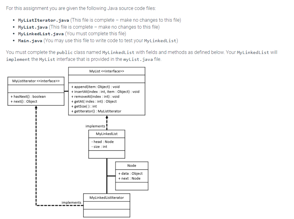 Solved Please use JAVA Solve for files MyArrayList.java and | Chegg.com Solved Please use JAVA Solve for files MyArrayList.java and | Chegg.com