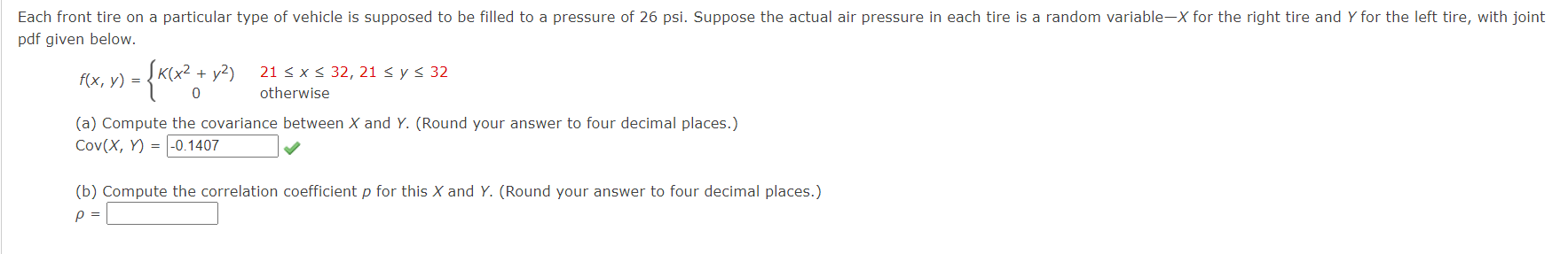 Solved pdf given below. f(x,y)={K(x2+y2)021≤x≤32,21≤y≤32 | Chegg.com