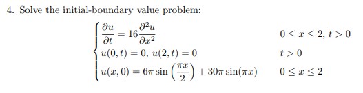Solved Solve the initial-boundary value | Chegg.com