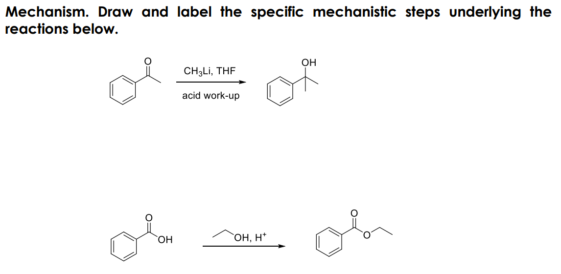Solved Mechanism. Draw and label the specific mechanistic | Chegg.com