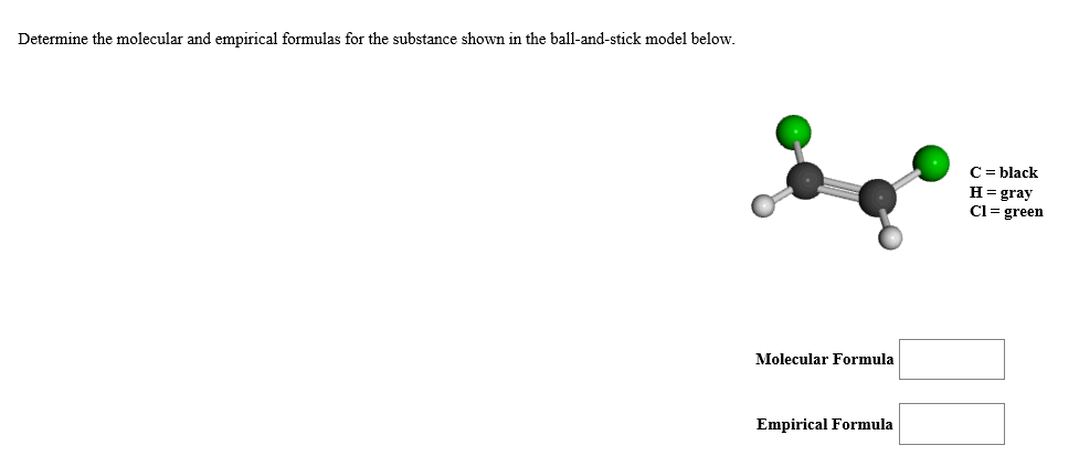 Solved Determine The Molecular And Empirical Formulas For