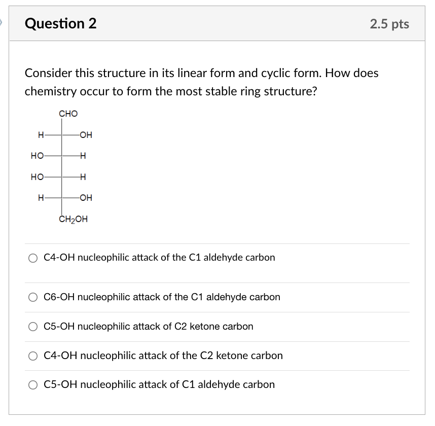 Solved Consider this structure in its linear form and cyclic | Chegg.com