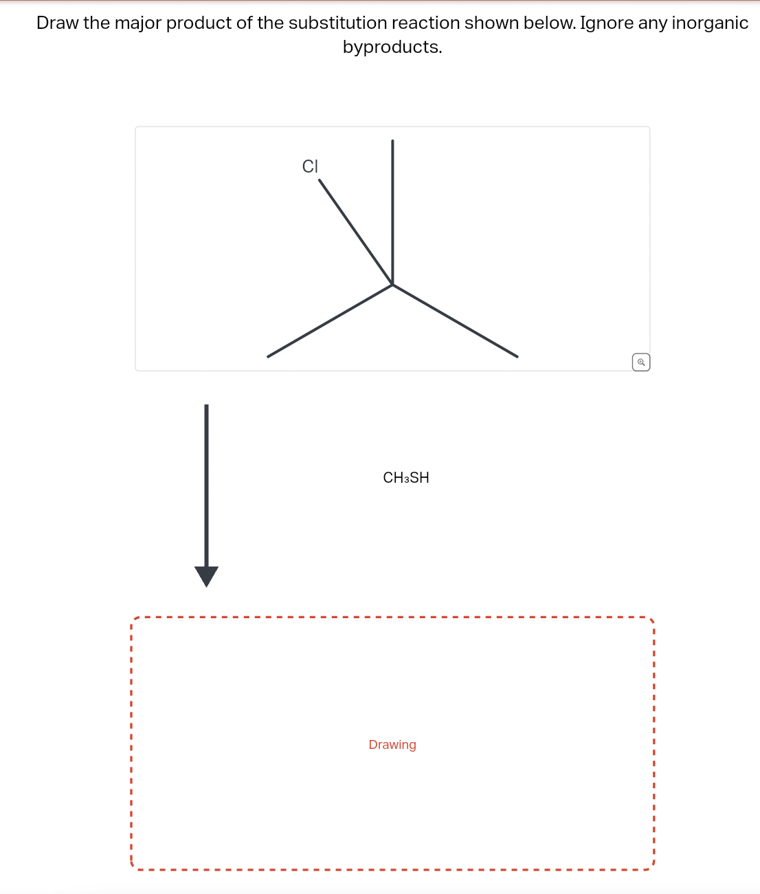Solved Draw the major product of the substitution reaction | Chegg.com