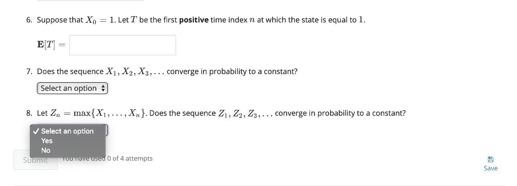 Solved 4. A simple Markov chain Bookmark this page Problem | Chegg.com