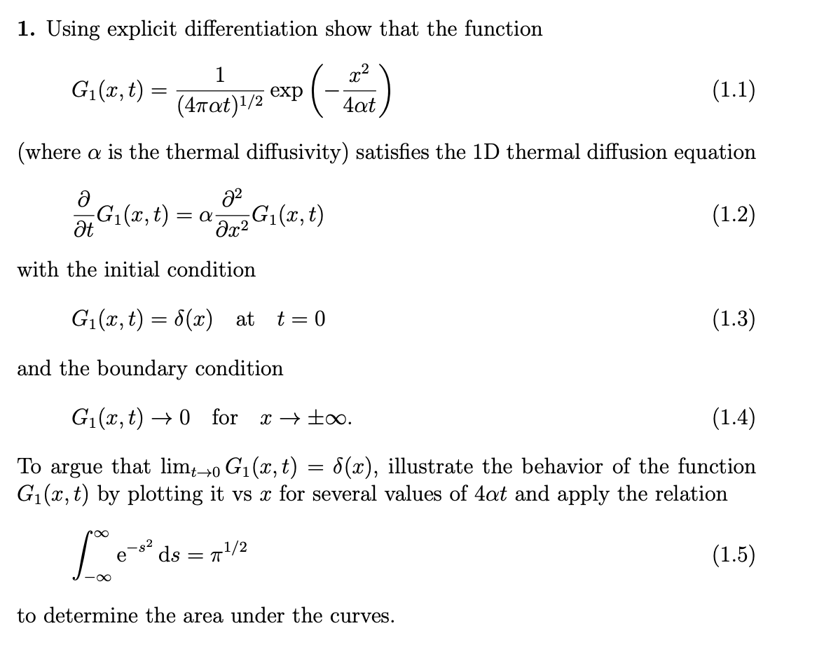 Solved 1. Using explicit differentiation show that the | Chegg.com