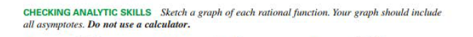 Solved CHECKING ANALYTIC SKILLS Sketch a graph of each | Chegg.com