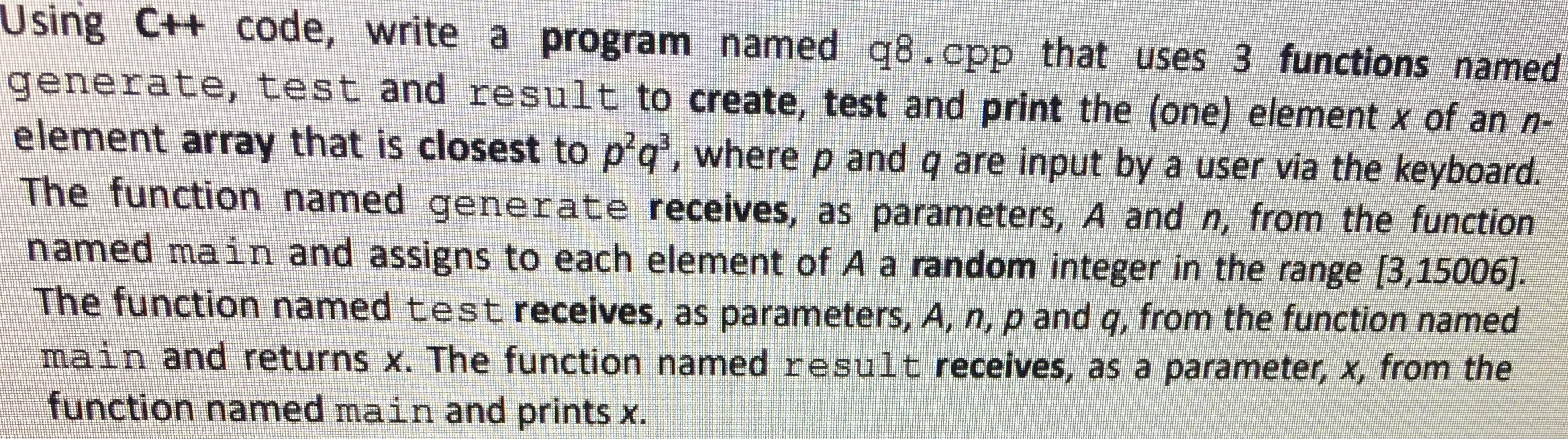 Solved Using C Code Write A Program Named Q8cpp That Uses 0077
