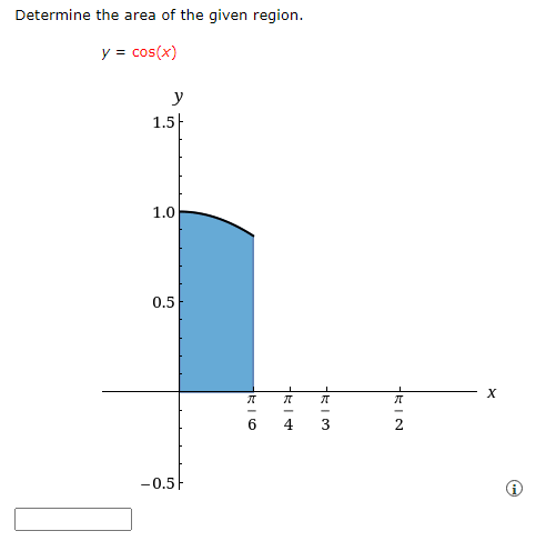 Solved Determine the area of the given region.Write a | Chegg.com