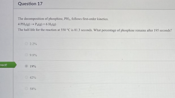 Solved The decomposition of phosphine, PH3, follows | Chegg.com