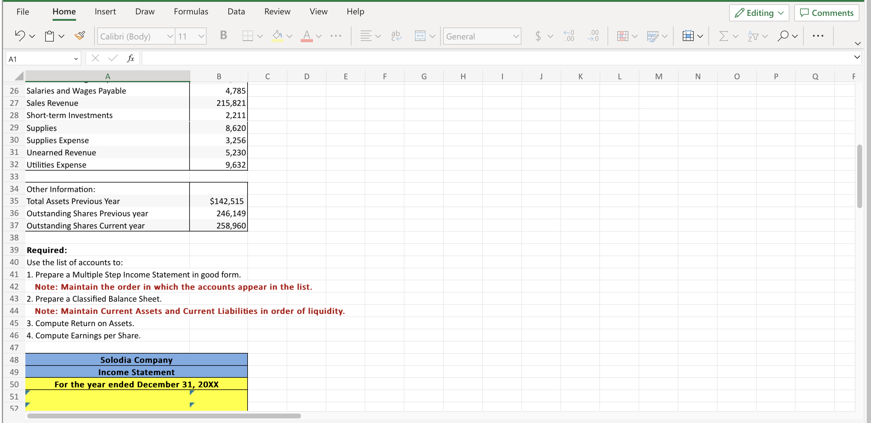 File Home Insert Draw Formulas Data Review View Help | Chegg.com