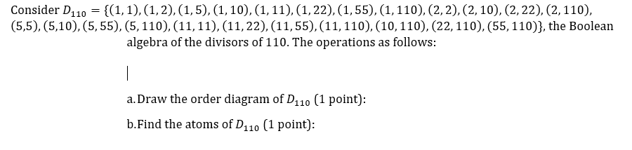 Solved Consider D110 = | Chegg.com