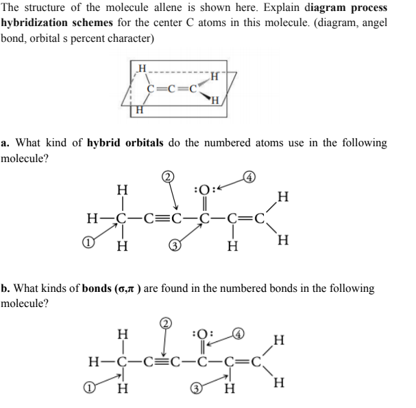 Solved The structure of the molecule allene is shown here. | Chegg.com