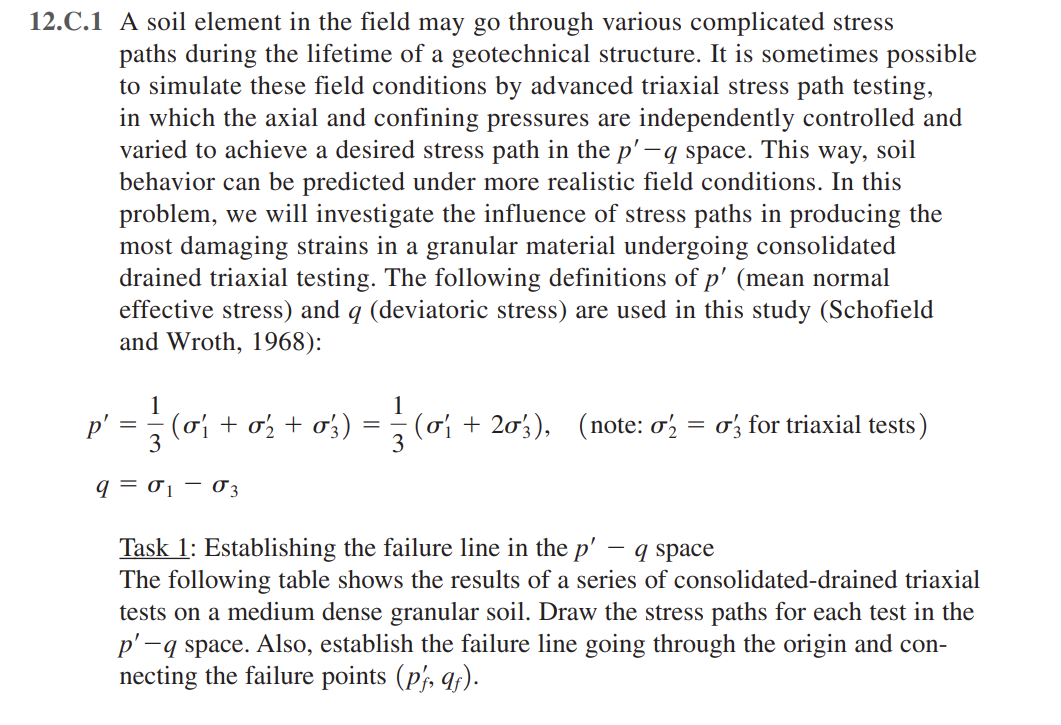 Solved 12.C.1 A soil element in the field may go through | Chegg.com
