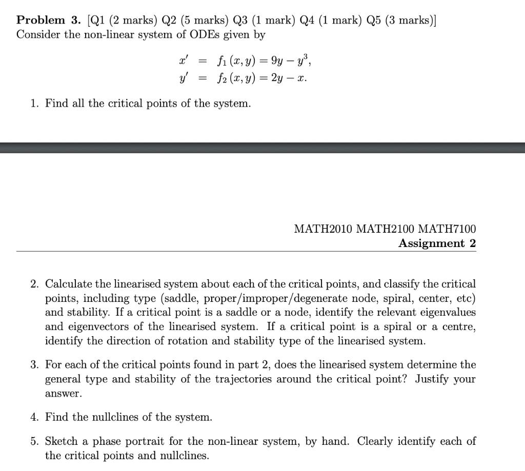 Solved Problem 3. [Q1 (2 marks) Q2 (5 marks) Q3 (1 mark) Q4 | Chegg.com Solved Problem 3. [Q1 (2 marks) Q2 (5 marks) Q3 (1 mark) Q4 | Chegg.com